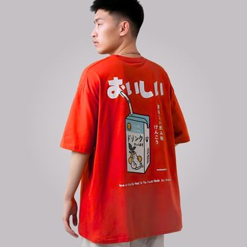 Cute Japanese Print Oversized T-Shirt